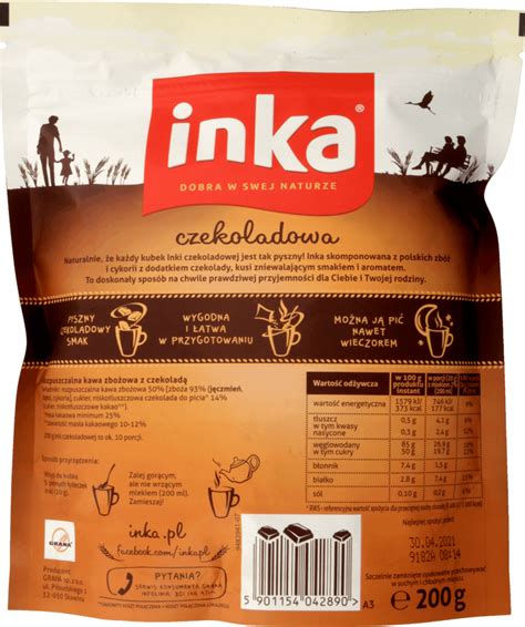 INKA rozpuszczalna kawa zbożowa z czekoladą 200 g Drogeria Rossmann pl
