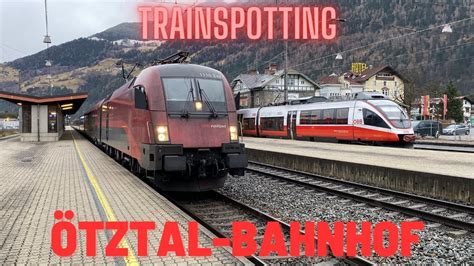 TRAINSPOTTING Ötztal Bahnhof an der Arlbergbahn REX Railjets und Co