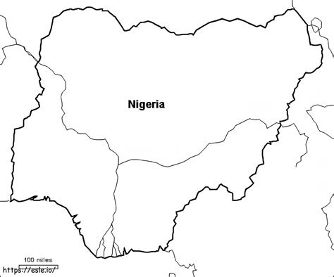 Nigeria Map Coloring Page