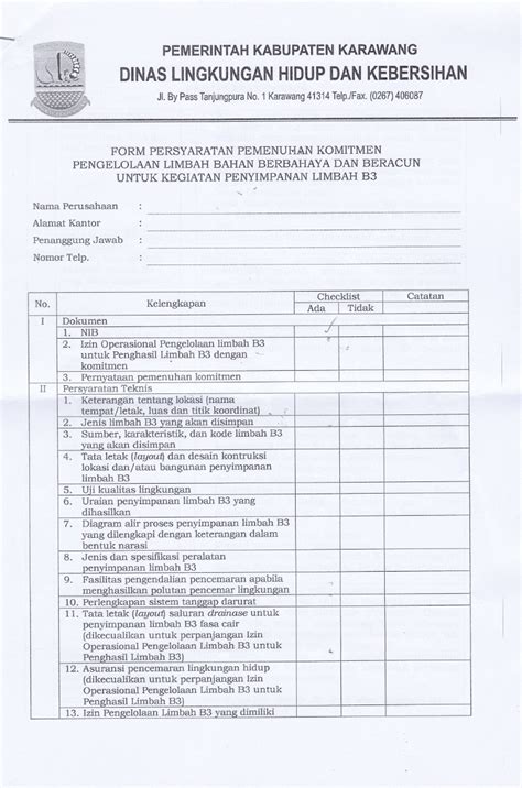 Detail Contoh Surat Izin Tps Limbah B3 Koleksi Nomer 28