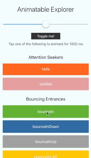 GitHub Oblador React Native Animatable Standard Set Of Easy To Use