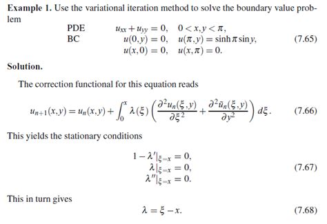 solved example 1 use the variational iteration method to