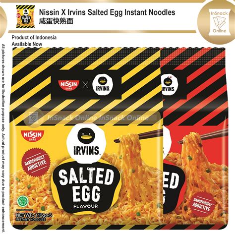 Nissin X Irvins Salted Egg Instant Noodles G X Spicy
