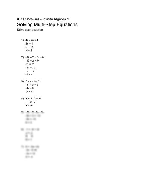 Solution Kuta Software Infinite Algebra Studypool Worksheets Library
