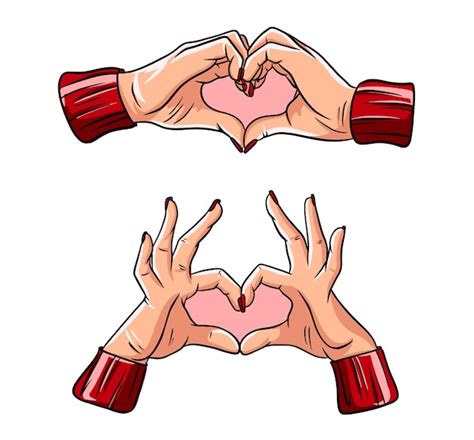 Duas M Os Fazendo Sinal De Cora O Amor Conceito De Relacionamento