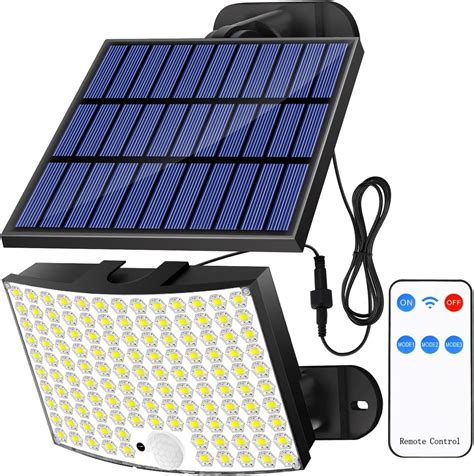 Aigostar Lampe Solaire Extérieur avec Télécommande 50W 500LM Lumière
