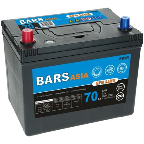 Autobatterie Bars EFB 12V 70Ah 680A EN Autobatterien Batcar De Shop