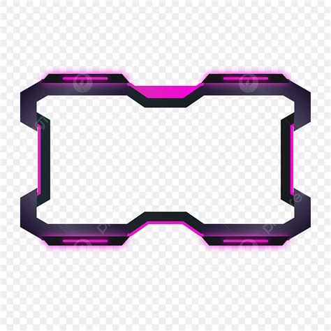 Cyberpunk Clipart Vector Cyberpunk Neon Glow Facecam Overlay Isolated