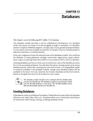 Fillable Online Web Trinity Creating Managing Databases PDF Fax Email