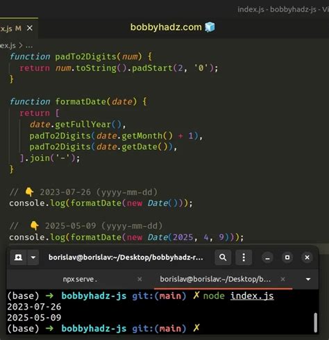 Format A Date As YYYY MM DD Using JavaScript Bobbyhadz