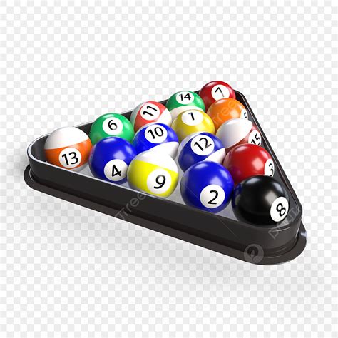 Billiard Ball Hd Transparent Billiard Balls Pyramid Isolated On