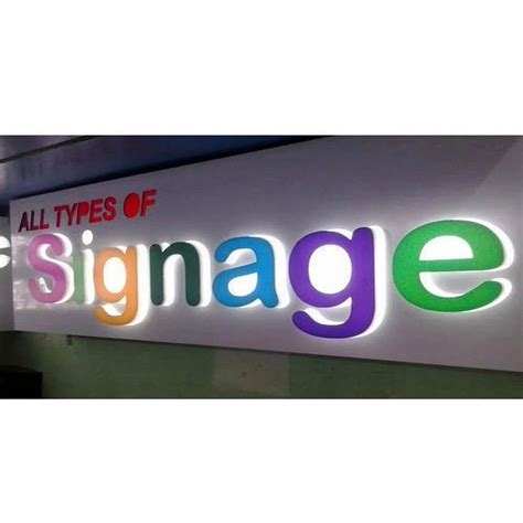 White Base Rectangle Acrylic Sign Board For Advertisement 9mm At