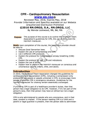 Fillable Online CPR Cardiopulmonary Resuscitation Fax Email Print