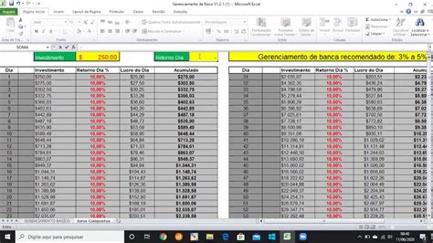 Planilha Juros Compostos YouTube