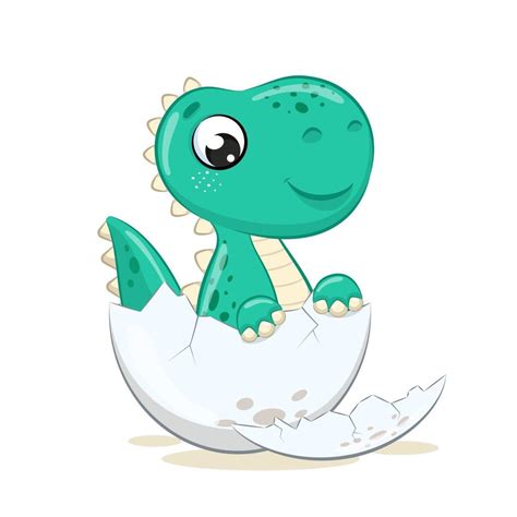 Ilustración de dinosaurio lindo bebé ilustración de dibujos animados