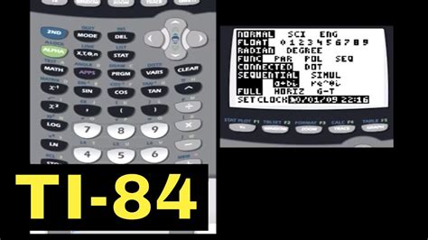 Ti Calculator The Mode Menu Ti Calculator Tutor Math