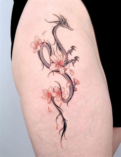 Top 77 Feminine Dragon Cherry Blossom Tattoo Latest In Coedo Vn