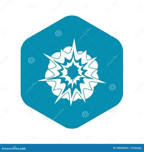 Icono De La Explosi n Del Fuego Estilo Simple Ilustración del Vector