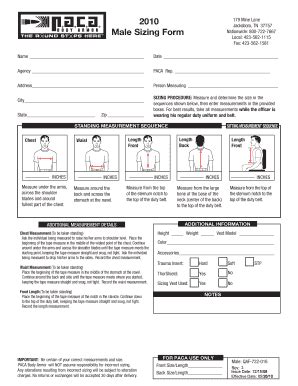 Fillable Online Dps Dgs Virginia Male Sizing Form Fax Email Print