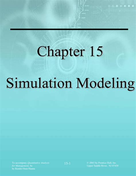 chapter 15 simulation modeling 15 1 quantitative analysis