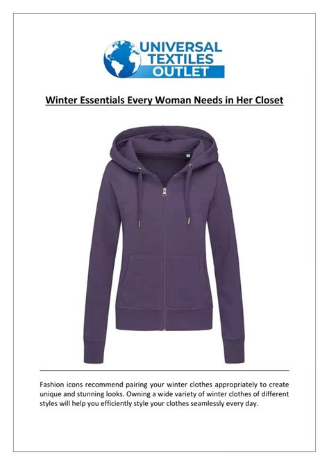 PPT Winter Essentials Every Woman Needs In Her Closet PowerPoint