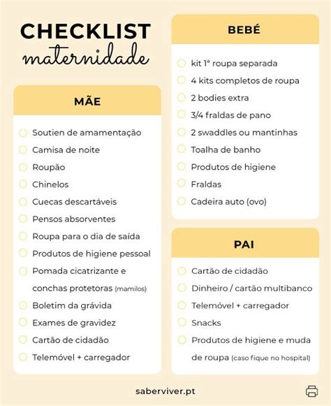 O que levar para a maternidade essenciais para o bebé mãe e pai