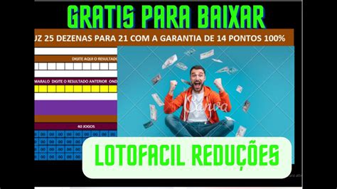 Planilha Gratis Para Baixar Lotofacil Esta Reduz Dezenas Para