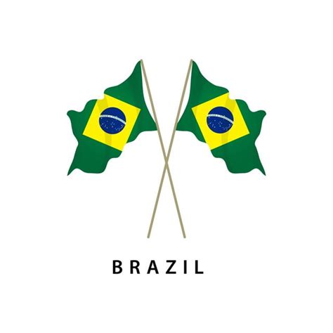 Brasil Flag Vector Template Design Ilustração Brasil Bandeira