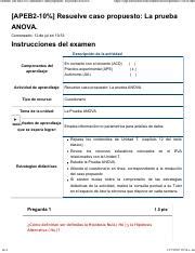 10 APEB2 10 Resuelve Caso Propuesto La Prueba ANOVA Pdf Examen