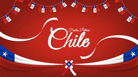 Chile nacional fiesta o patriótico día celebracion saludo con cintas