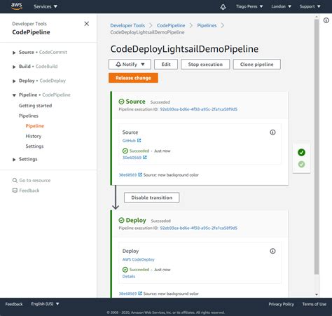amazon web services setup codepipeline deploy step has a status of failed stack overflow