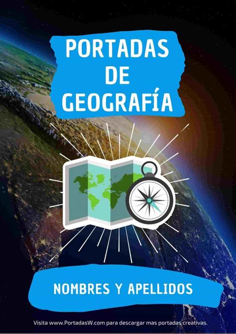 ᐅ Portada de Geografía para Secundaria en Word