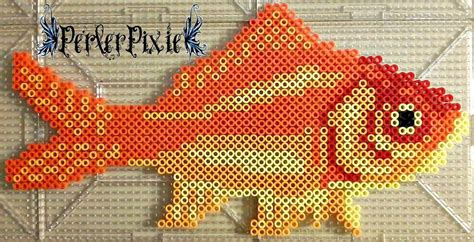 Goldfish Perler Beads Perler Bead Templates Perler Bead Art