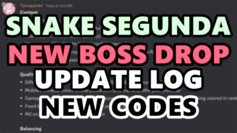 Snake Segunda Is Here Type Soul Update Log New Codes Youtube