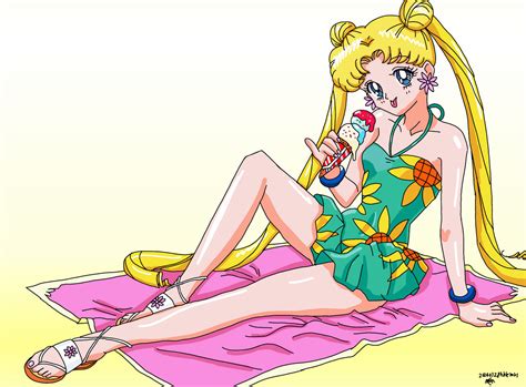 Usagi Tsukino Swimsuit Redraw By Galbin32 On Deviantart