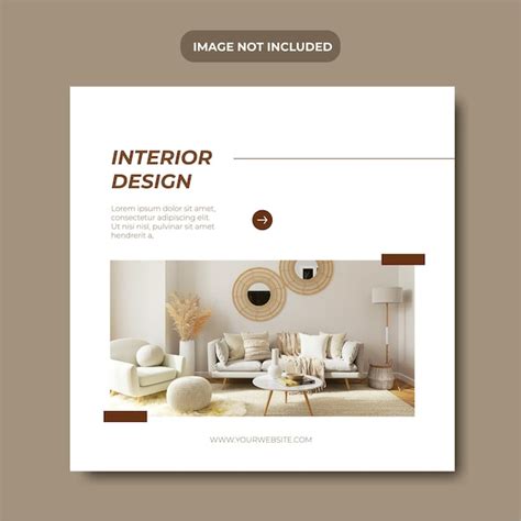 Plantilla minimalista de redes sociales de diseño de interiores