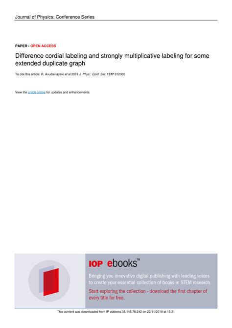 [pdf] difference cordial labeling and strongly multiplicative labeling for some extended