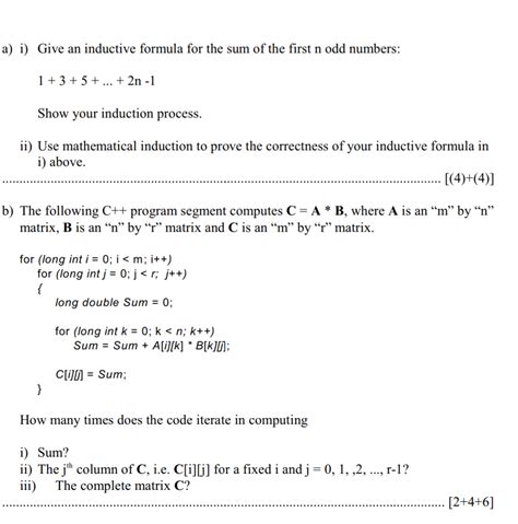 solved a i give an inductive formula for the sum of the first n odd numbers 1 3 5 … 2 n 1