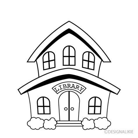 Small Library Black And White Free PNG ImageIllustoon