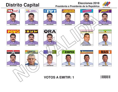Maduro aparece 10 veces en la papeleta que se utilizará para votar en