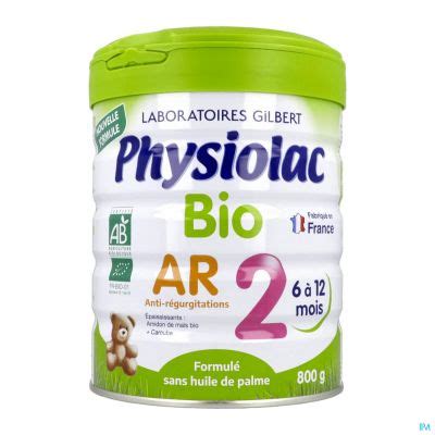 PHYSIOLAC AR BIO 2 LAIT POUDRE 800 G Laits 1er âge Pharmacodel