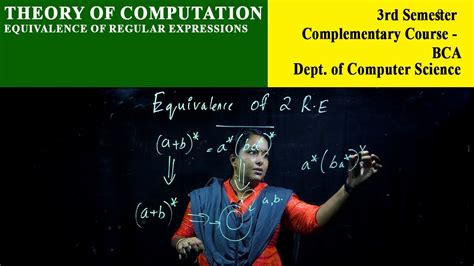 theory of computation equivalence of regular expressions computer science youtube