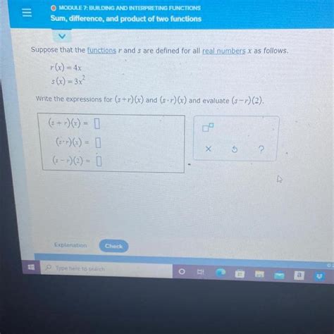 suppose that the functions and s are defined for all real numbers x as follows r x 4x s x
