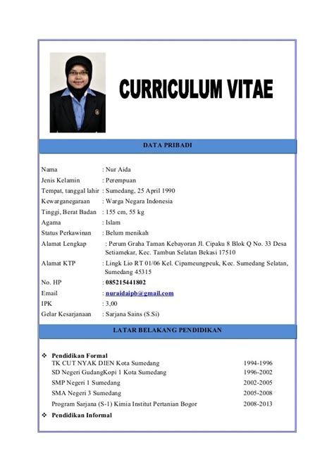 Contoh Cv Beasiswa