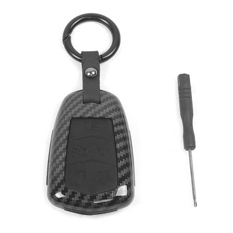 Case Carbon Fiber Textuur Remote 5 Knoppen Sleutel Grandado