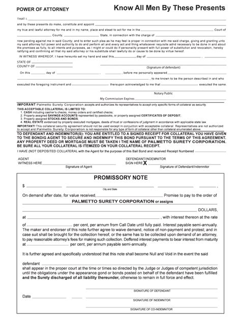 Fillable Online BPromissory Noteb And Power Of Attorney Edit