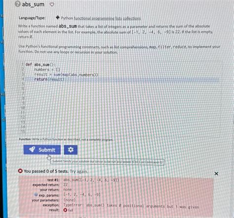 solved language type python functional programming lists