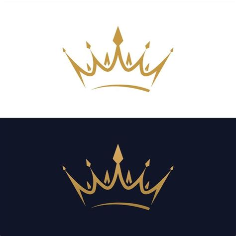 Modelo De Design De Logotipo Do Conceito De Coroa Criativa Vetor