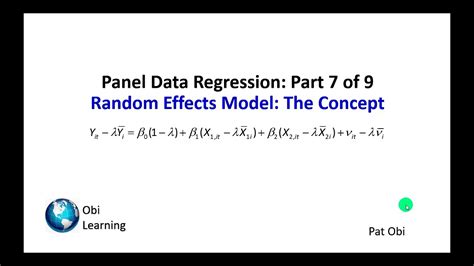 Panel Data Regression 7of9 Random Effects YouTube