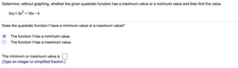 solved determine without graphing whether the given